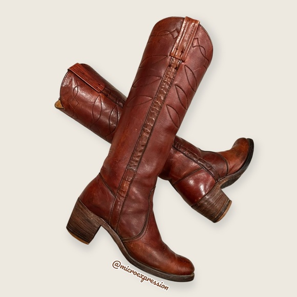 Frye | Shoes | Vintage 95s Black Label Frye Campus Cognac Brown Leather ...